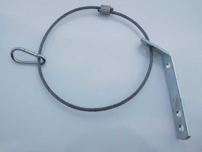 Fangseil mit Bügel und Karabiner für ungebremste Anhänger (BZK03330